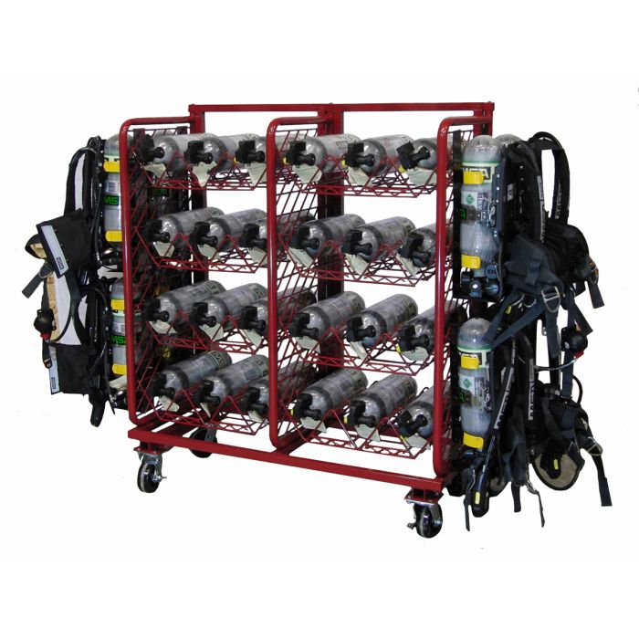 SCBA &n Cylinder Storage Mobile Rack